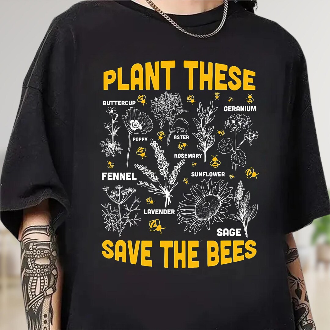 Comfort Colors Vintage Bee Botanical T-shirt, Honeycomb Doodle Shirt ...
