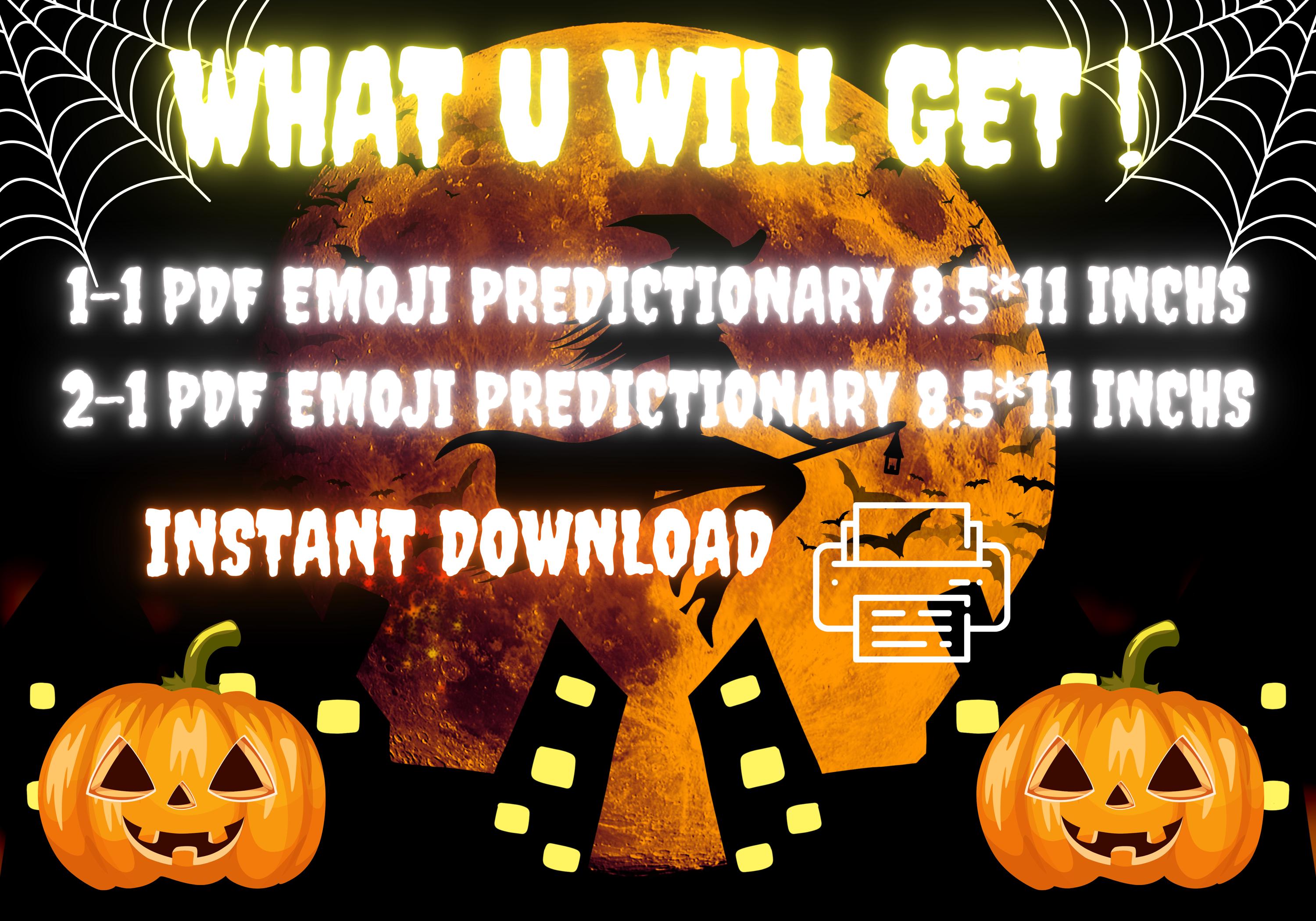 Pictionary Emoji Halloween, Jeu De Société à Imprimer, Activité ...