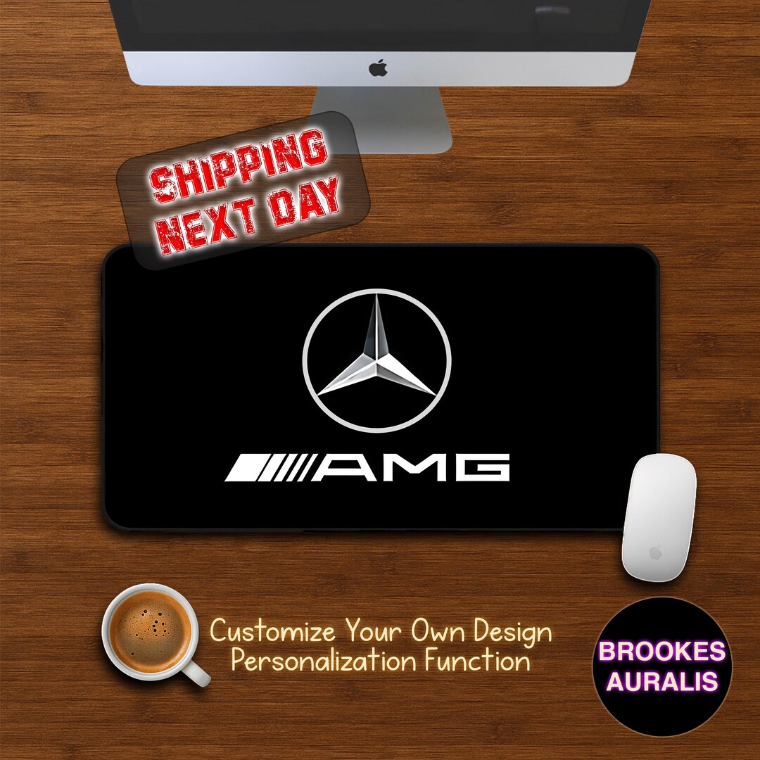 AMG Performance Logo Desk Mat, Mercedes Benz Star Mouse Pad, Minimalist ...