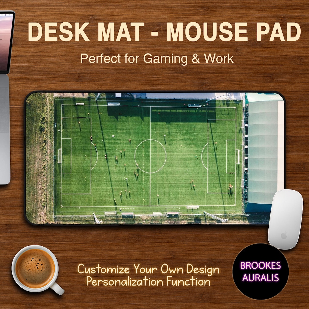 Dynamic Football Pitch Desk Mat, Sport Mouse Pad, Desk Pad for Sporty ...