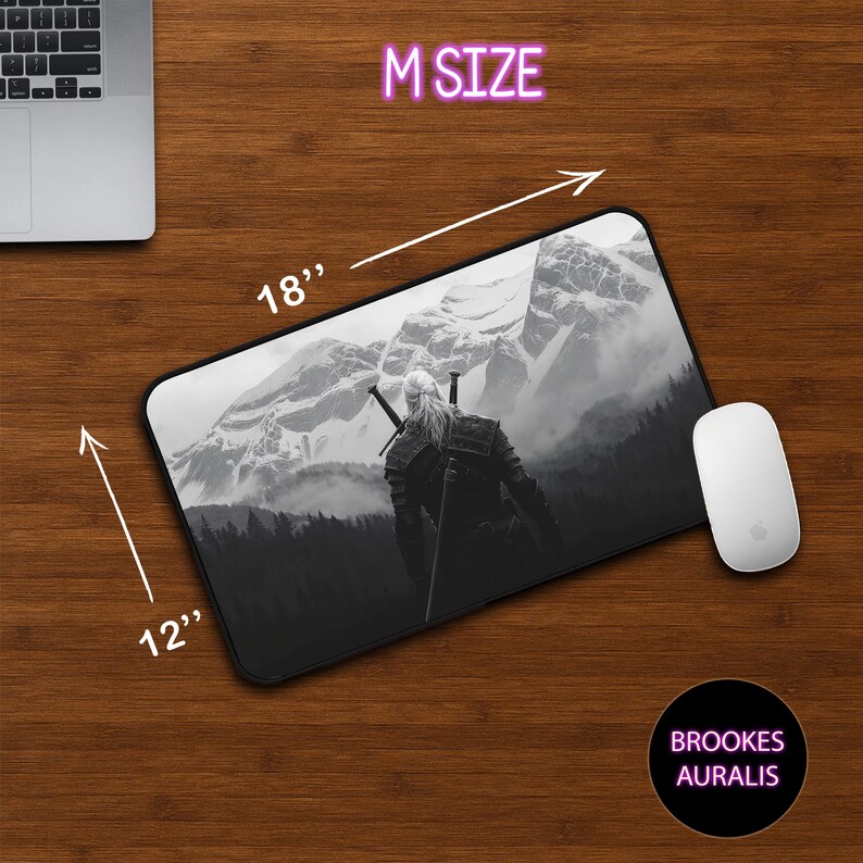 Geralt the Witcher 3 Gaming Desk Mat, Game Desk Mat, Personalize Game ...