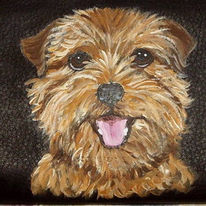 Norfolk Terrier Dog Checkbook Cover, Leather Checkbook Holder, Dog ...