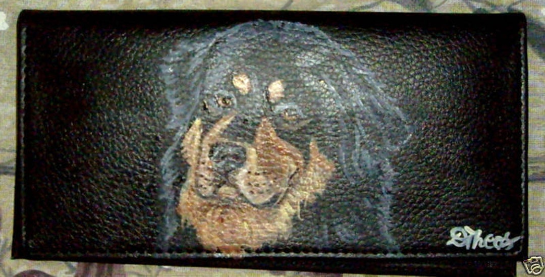 Tibetan Mastiff Dog Checkbook Cover, Leather Checkbook Holder, Dog ...