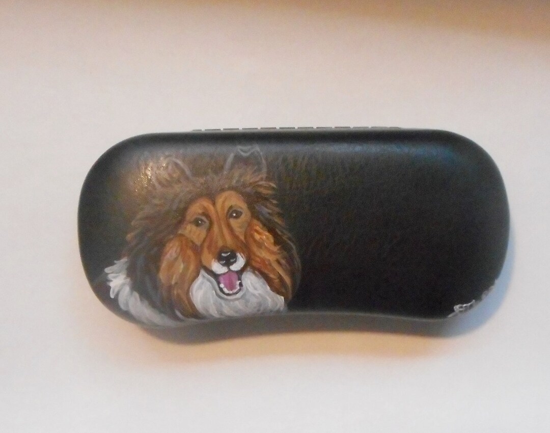 Collie Dog Portrait Eyeglass Case, Protective Eyewear Case, Glasses ...