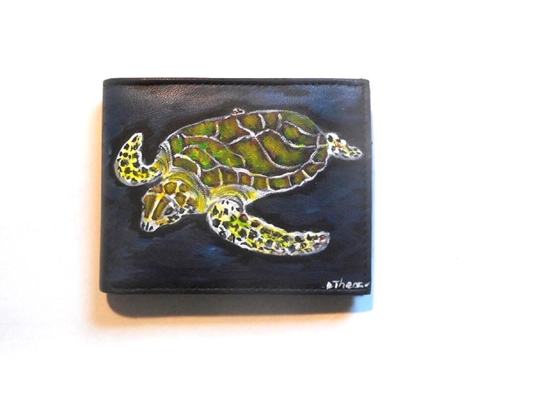 Sea Turtle Wallet for Men, Father's Day Gift, Men's Leather Wallet ...