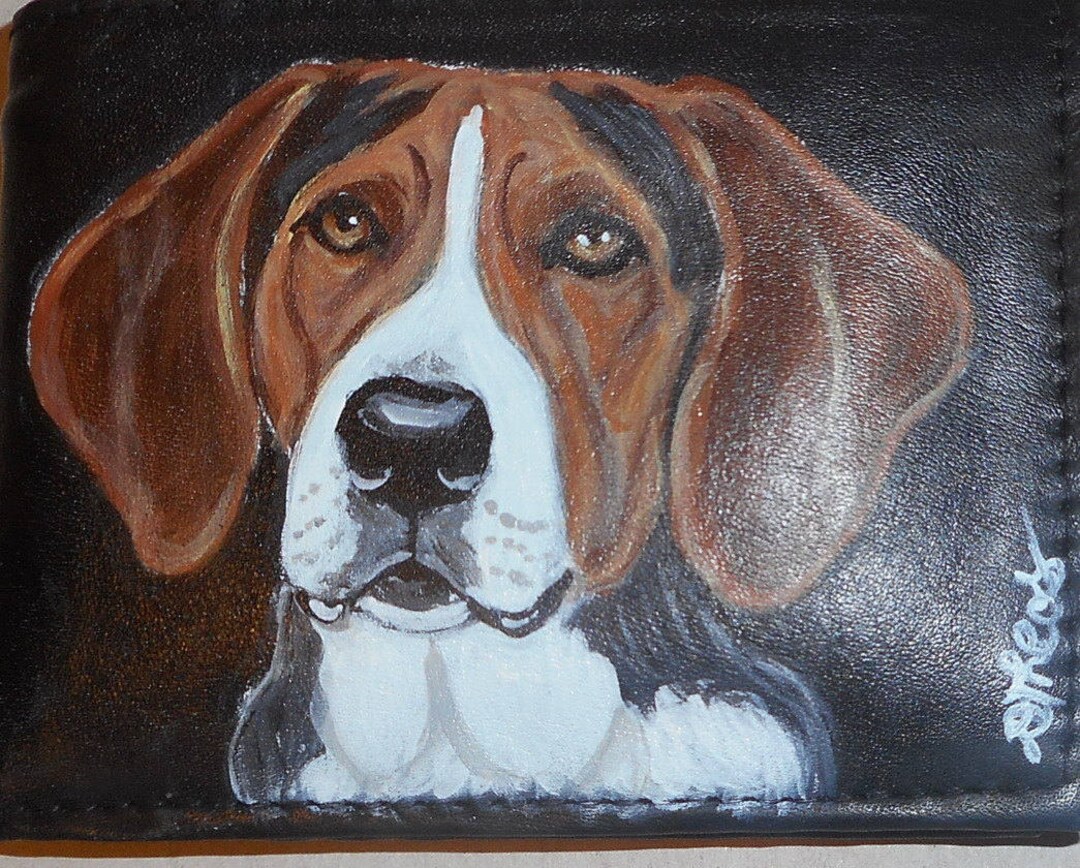 Treeing Walker Coonhound Dog Checkbook Cover, Leather Checkbook Holder ...