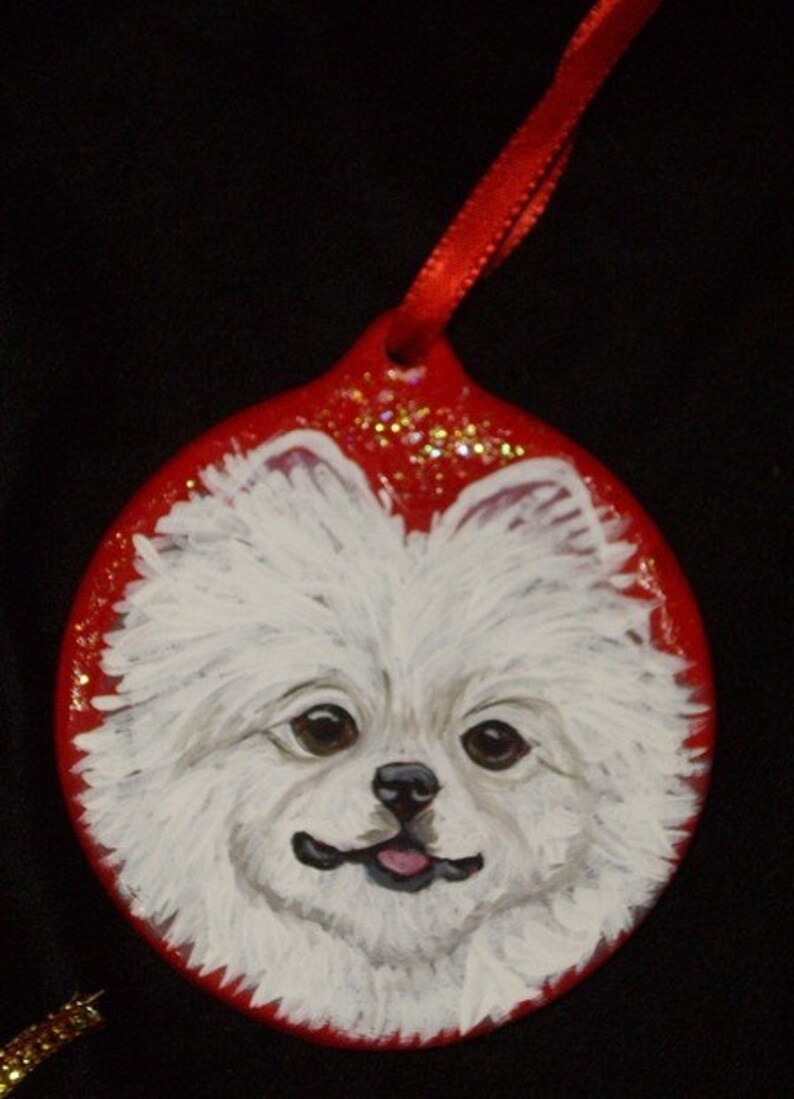 Pomeranian Dog Christmas Ornament Decoration Custom Hand | Etsy