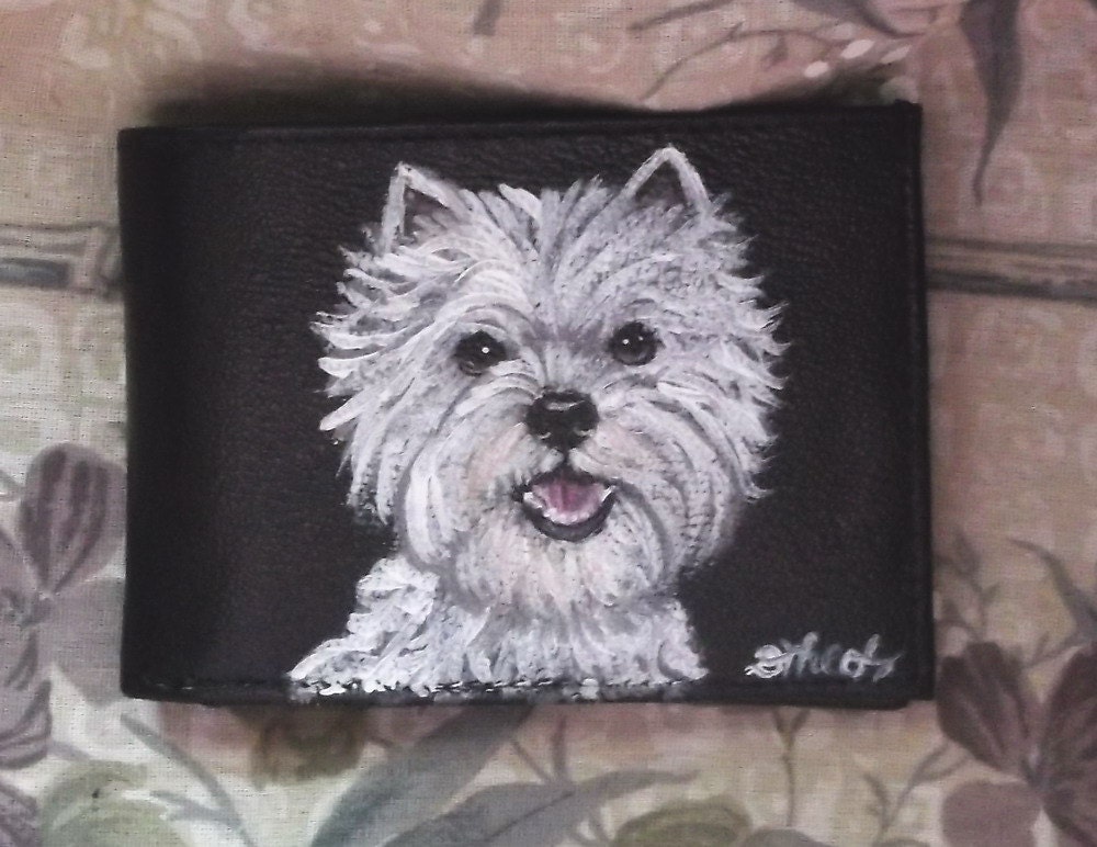West Highland White Terrier Westie Dog Wallet for Men Leather | Etsy