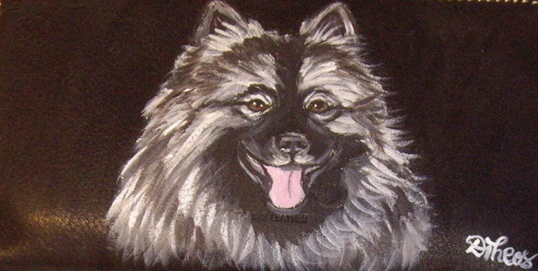 Keeshond Dog Checkbook Cover, Leather Checkbook Holder, Dog Person Gift ...