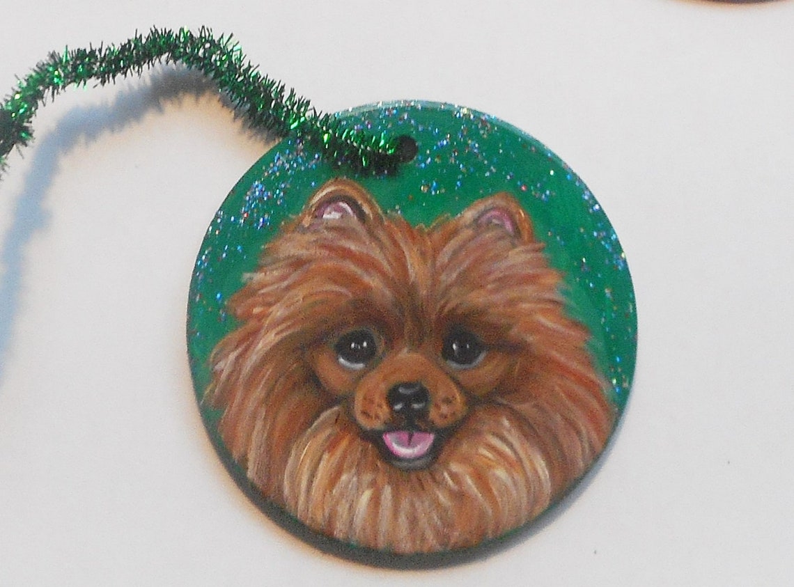Pomeranian Dog Christmas Ornament Decoration Custom Hand - Etsy