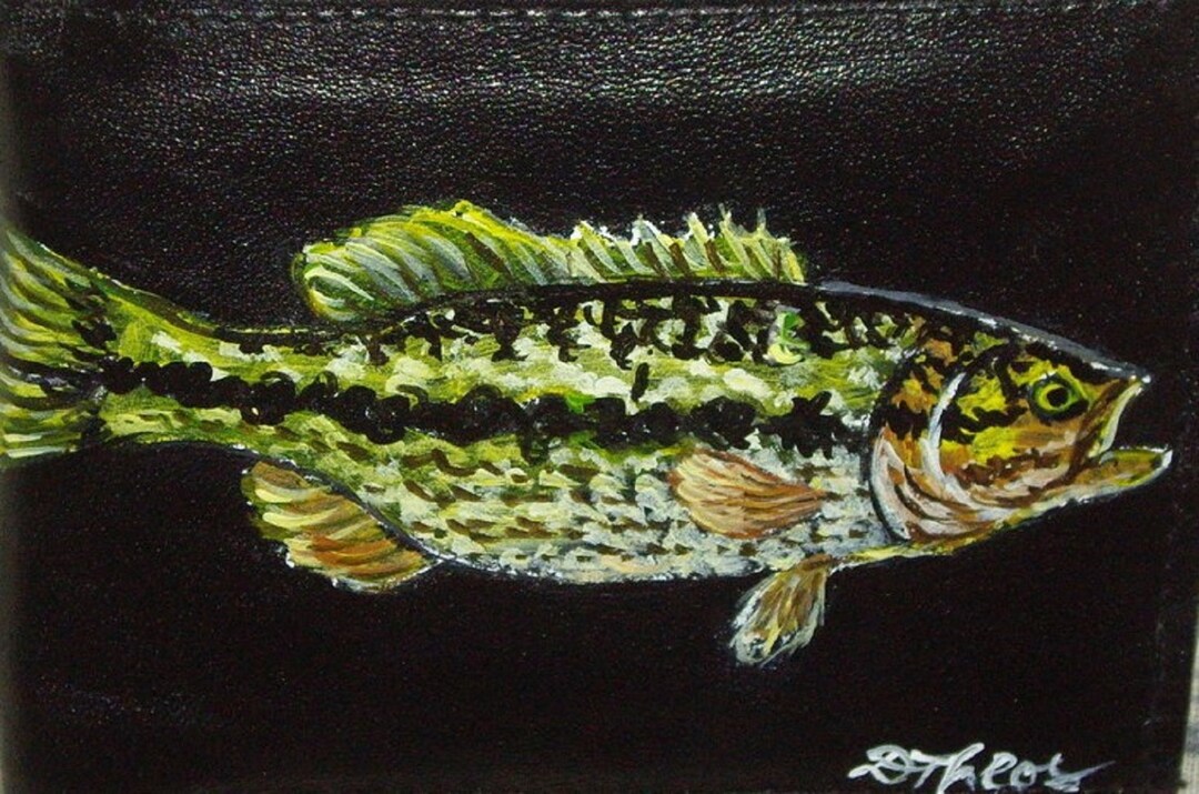 Bass Fish Checkbook Cover, Leather Checkbook Holder, Fish Lover Gift - Etsy