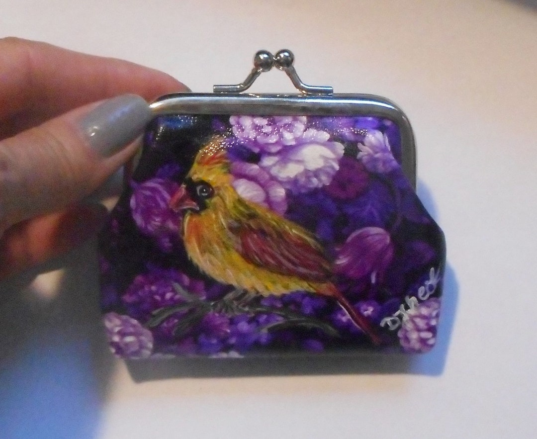 Cardinal Bird Coin Purse, Change Purse, Coin Bag, Bird Lover Gift - Etsy