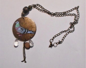 Pigeon Necklace - Etsy