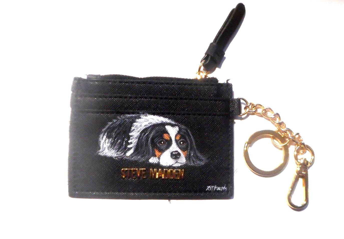 Cavalier King Charles Spaniel Dog Coin Purse With Keychain, Hand ...