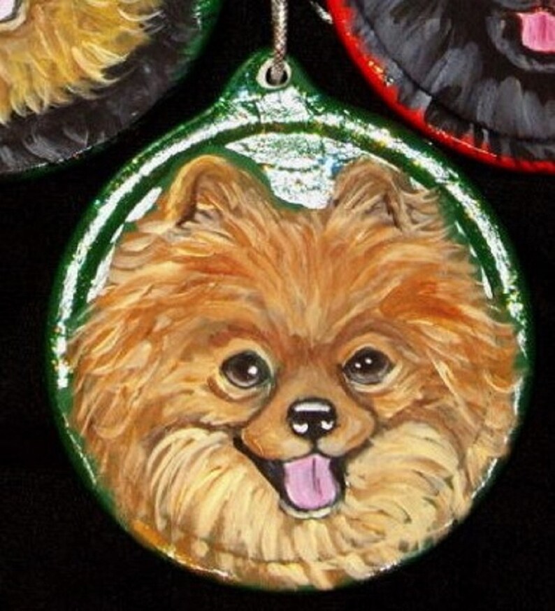 Pomeranian Dog Christmas Ornament Decoration Custom Hand | Etsy