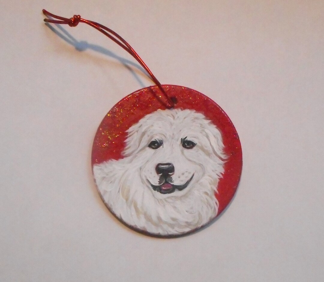 Great Pyrenees Dog Christmas Ornament, Christmas Decoration, Custom ...
