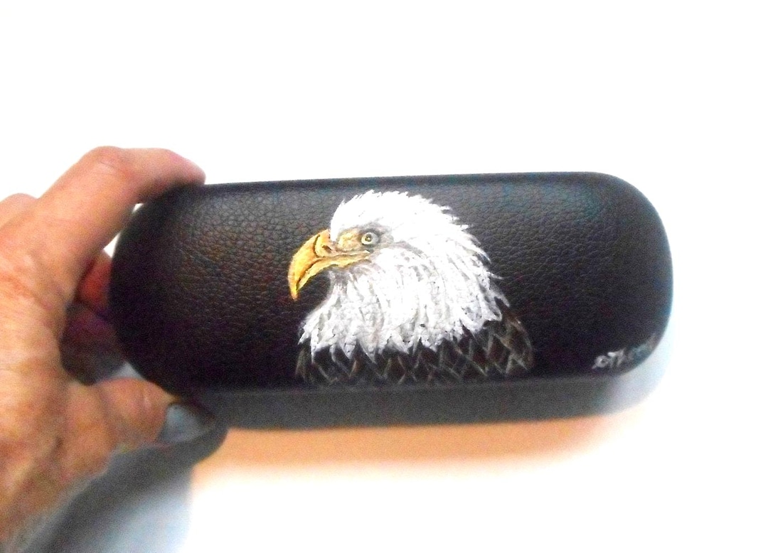 American Bald Eagle Bird Eyeglass Case, Protective Eyeglass Storage ...