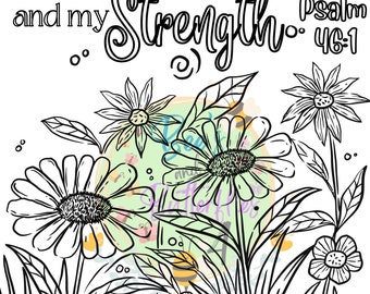 Psalm 19:1 His Glory Printable Color Page Original Artwork Not Ai - Etsy