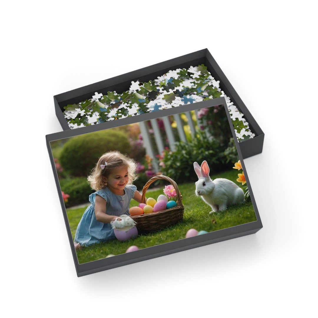 Easter Sunday Puzzle Easter Bunny and Girl for Kids, Teens and Adult 96 ...