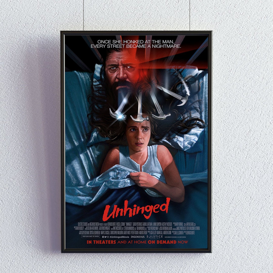 Unhinged Movie Poster, 2024 High Quality Canvas Wall Art, Room Decor ...