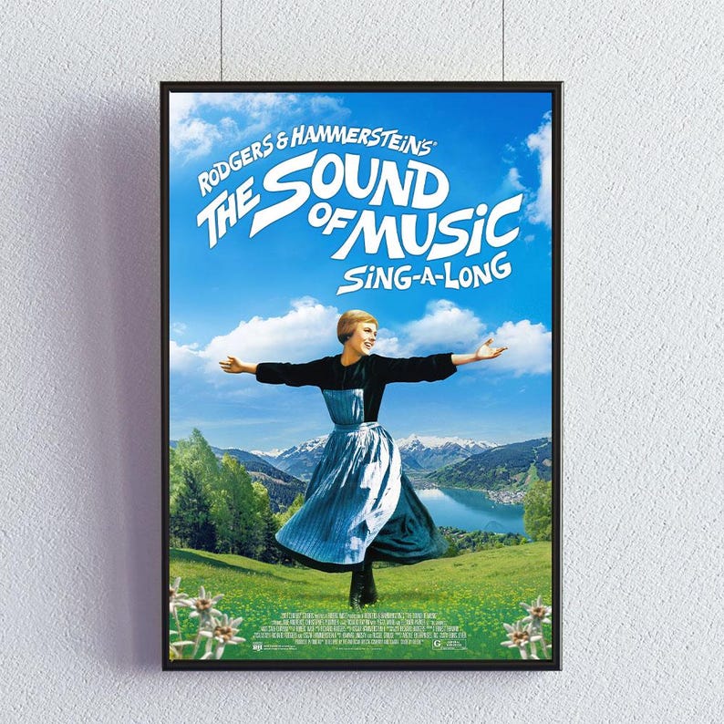 The Sound of Music Movie Poster, Classic High Quality Canvas Wall Art ...