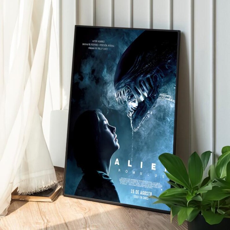 Alien Romulus Movie Poster, 2024 High Quality Canvas Wall Art, Room ...