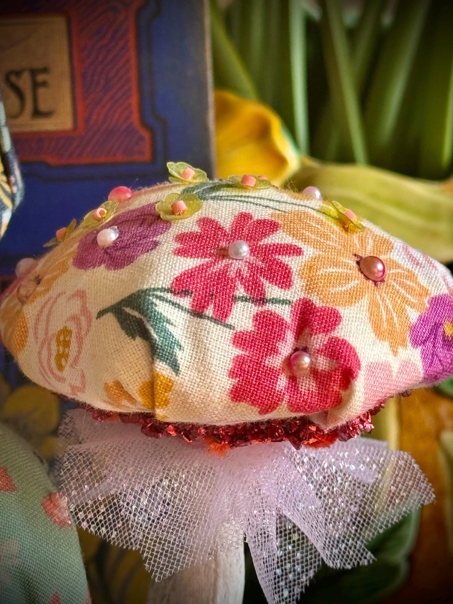 Handmade Floral Fabric Toadstool Trio: Cottagecore Table Decor - Etsy