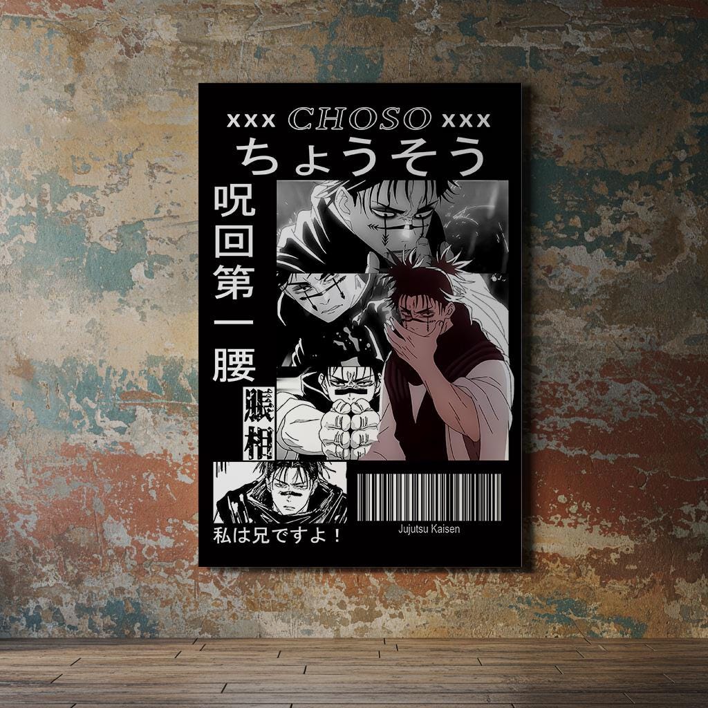 Anime Poster- Choso- Jujutsu Kaisen- Canvas Poster- Unframed Movie ...