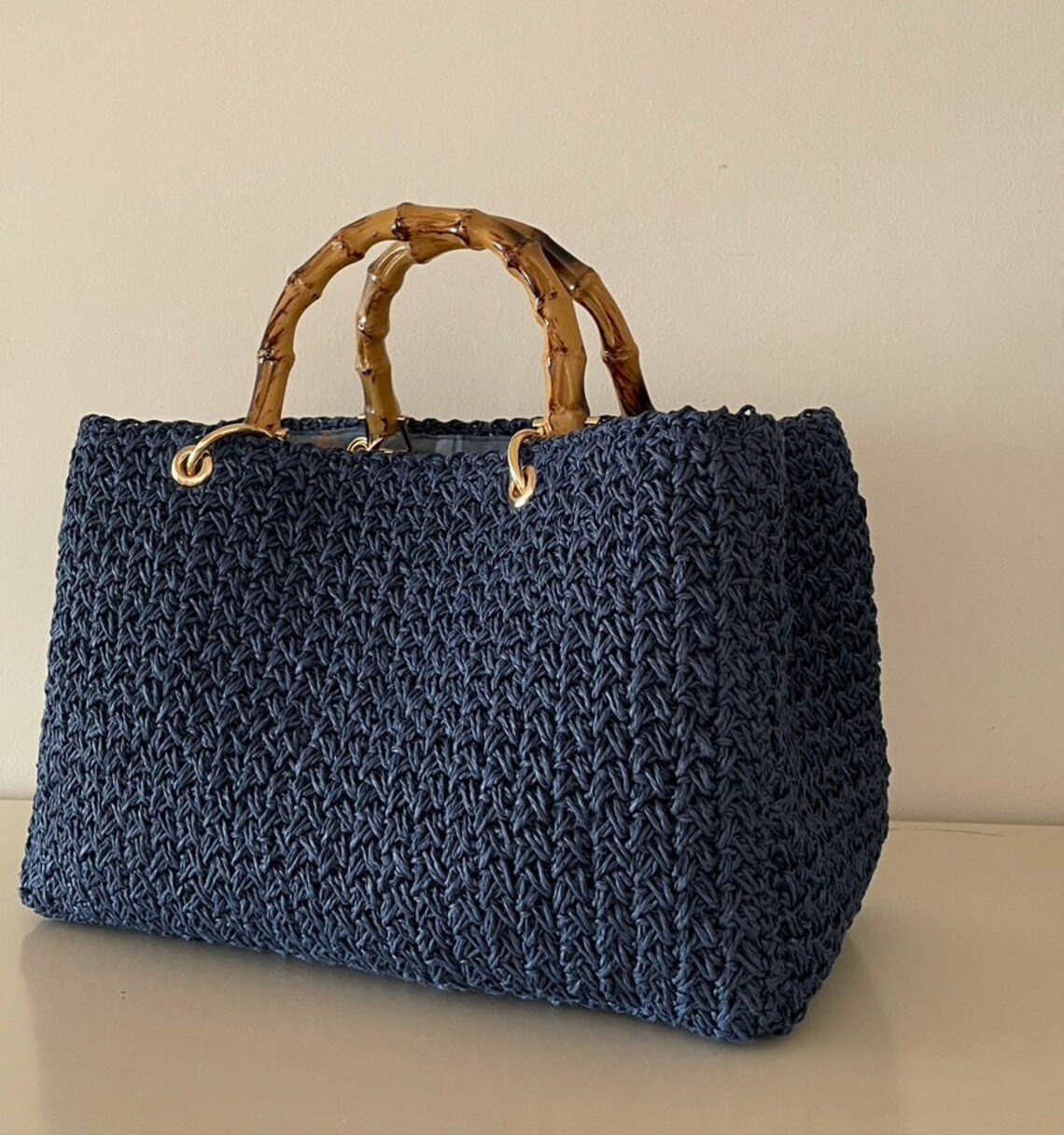 TERRA Handmade Raffia Handbag - Etsy