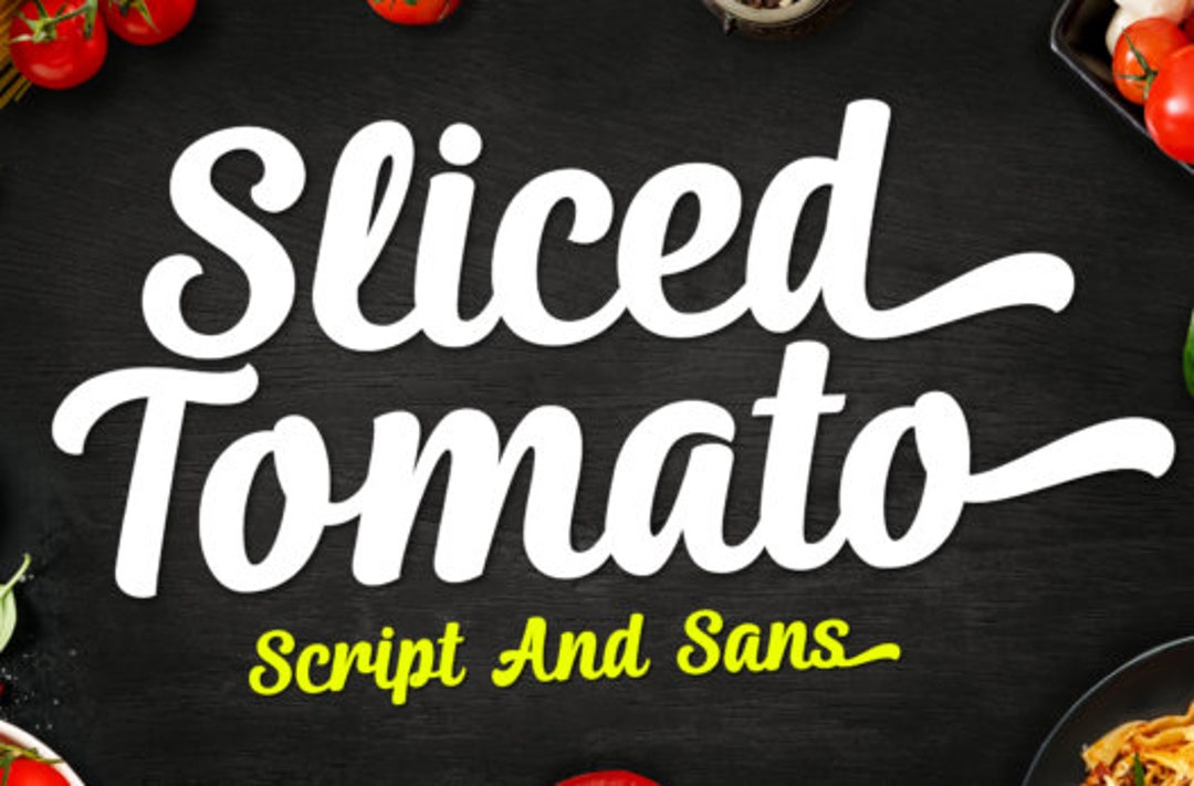 Sliced Tomato Font, Modern Classic Font, Handwritten Font, Personal ...