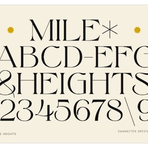 Mile Heights Font, Display Font, Script Font, Modern Font, Wedding Font ...