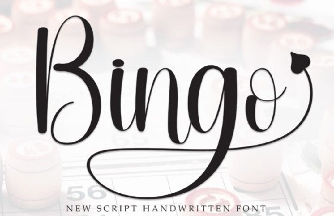 Bingo Font, Handwritten Font, Beautiful Font, Script Font, Vintage Font ...