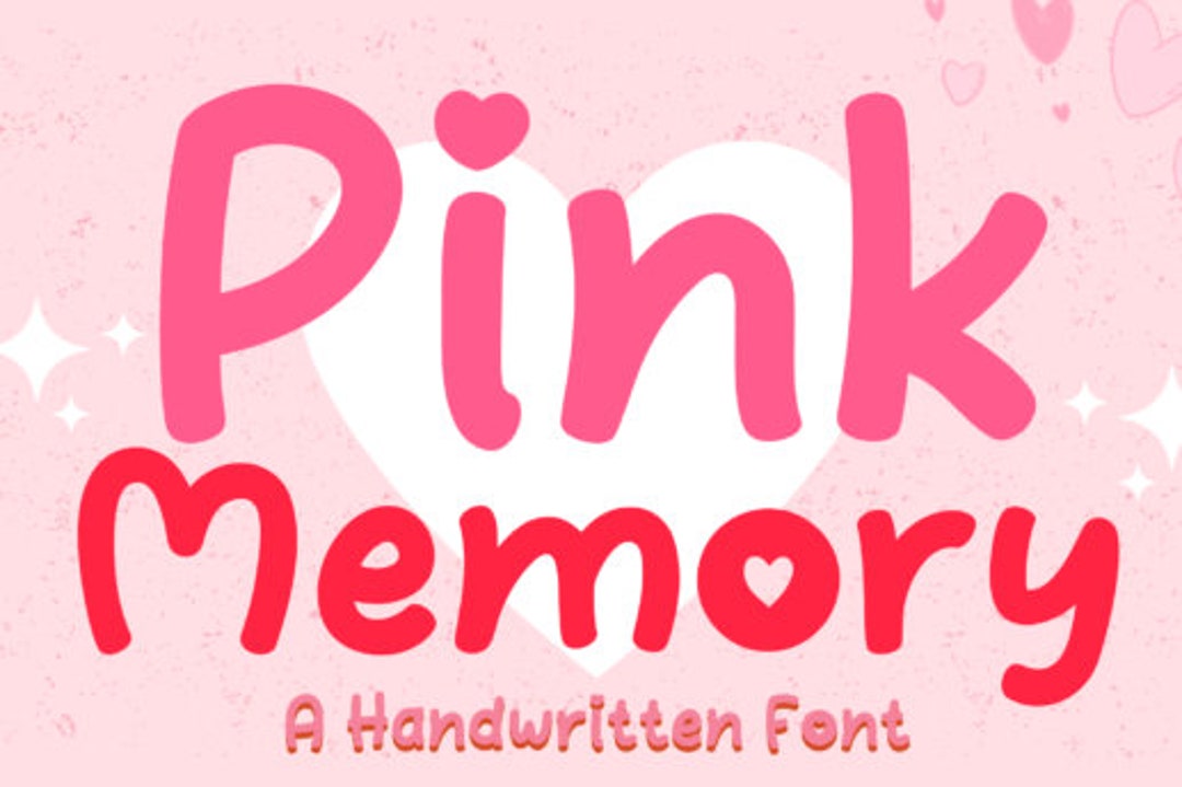 Pink Memory Font, Display Font, Script Font, Modern Font, Wedding Font ...
