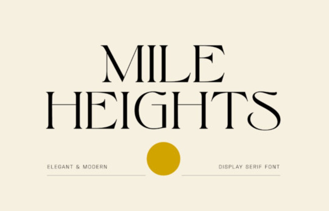 Mile Heights Font, Display Font, Script Font, Modern Font, Wedding Font ...