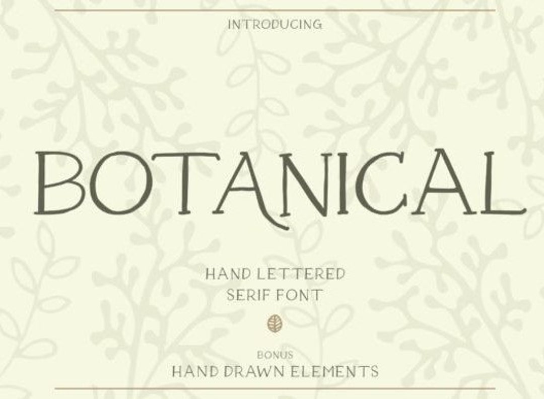 Botanical Font, Display Font, Script Font, Wedding Font, Modern Font ...