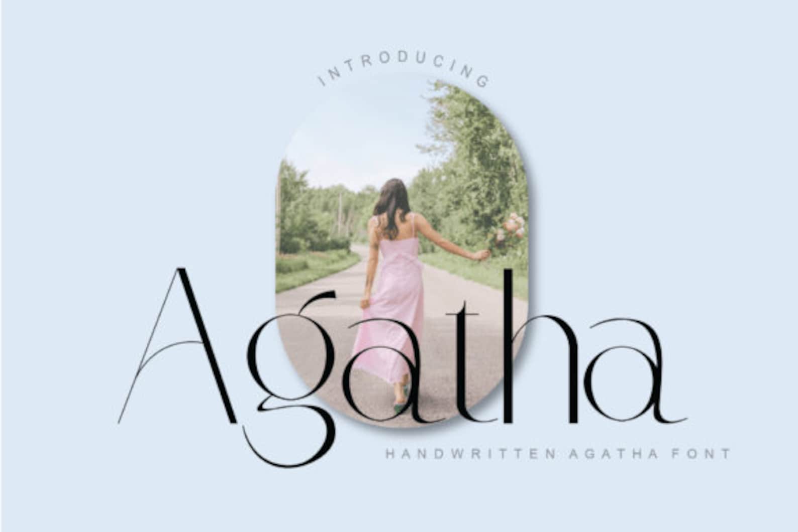 Agatha Font, Script Beautiful Font, Vintage Cheap Font, Retro ...