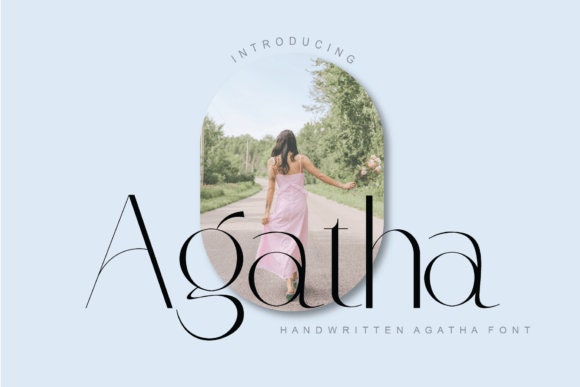 Agatha Font, Script Beautiful Font, Vintage Cheap Font, Retro ...