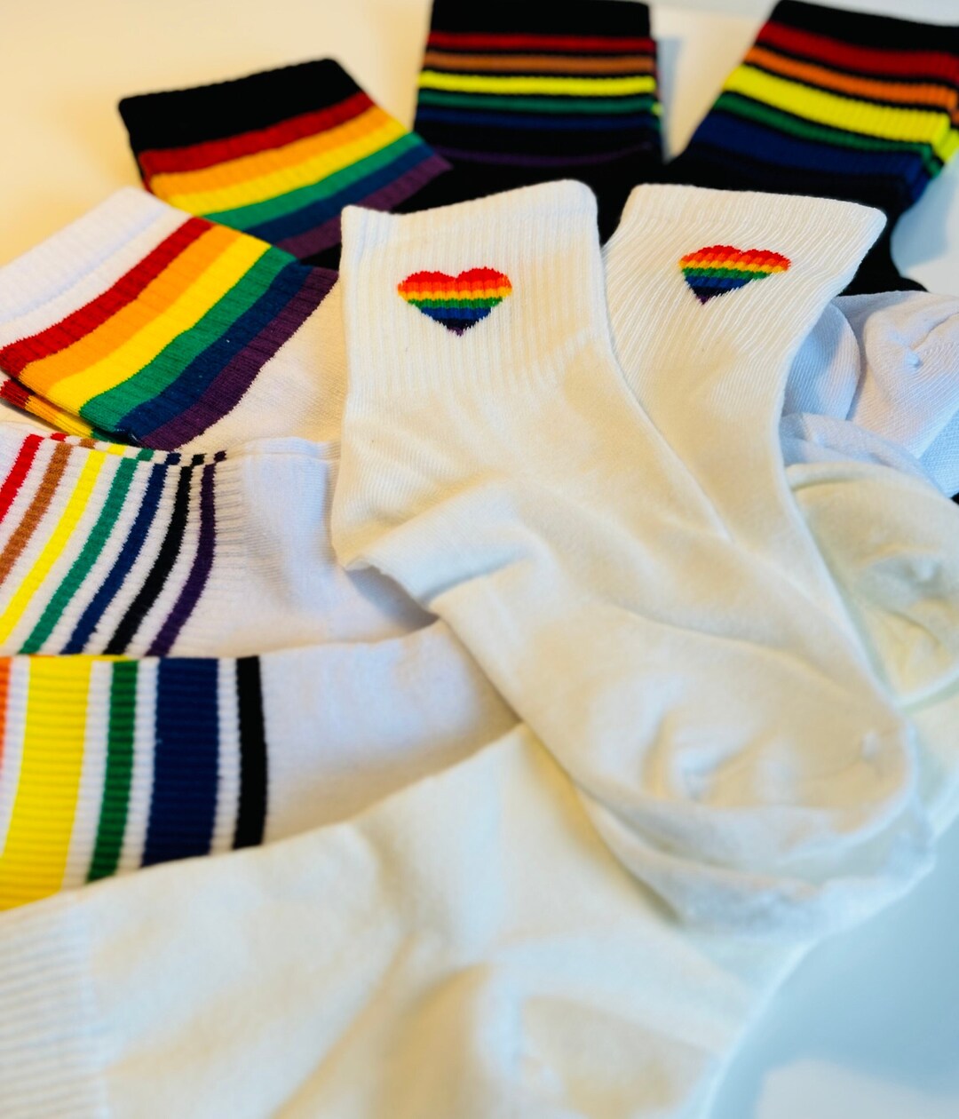 PRIDE Gay Socks, LGBTQ Rainbow Outfit, Rainbow Queer Clothing, CSD ...