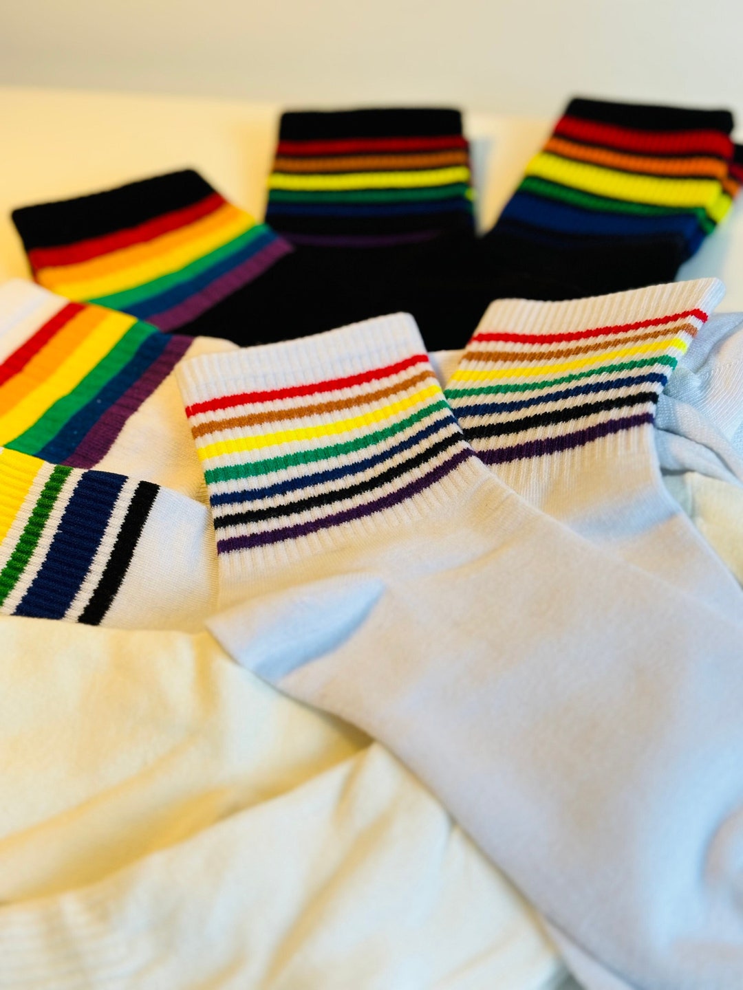 LGBTQ Rainbow Socks, Pride Rainbow Socks, CSD Festival Clothing, LGBT ...