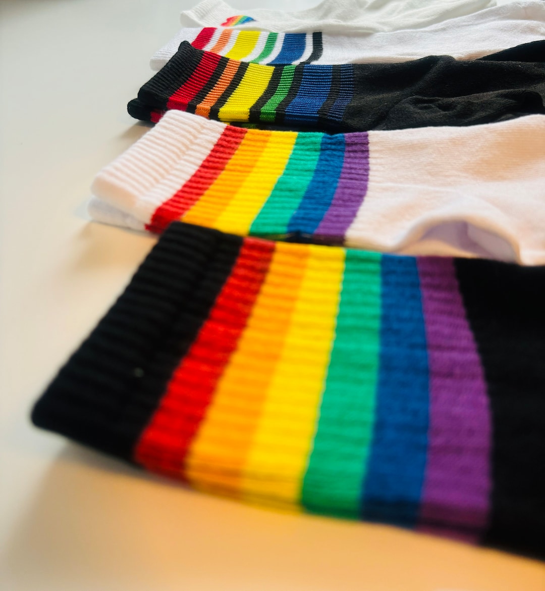 LGBTQ Rainbow Socks, PRIDE Rainbow Outfit, Love is Love Clothing, Gay ...
