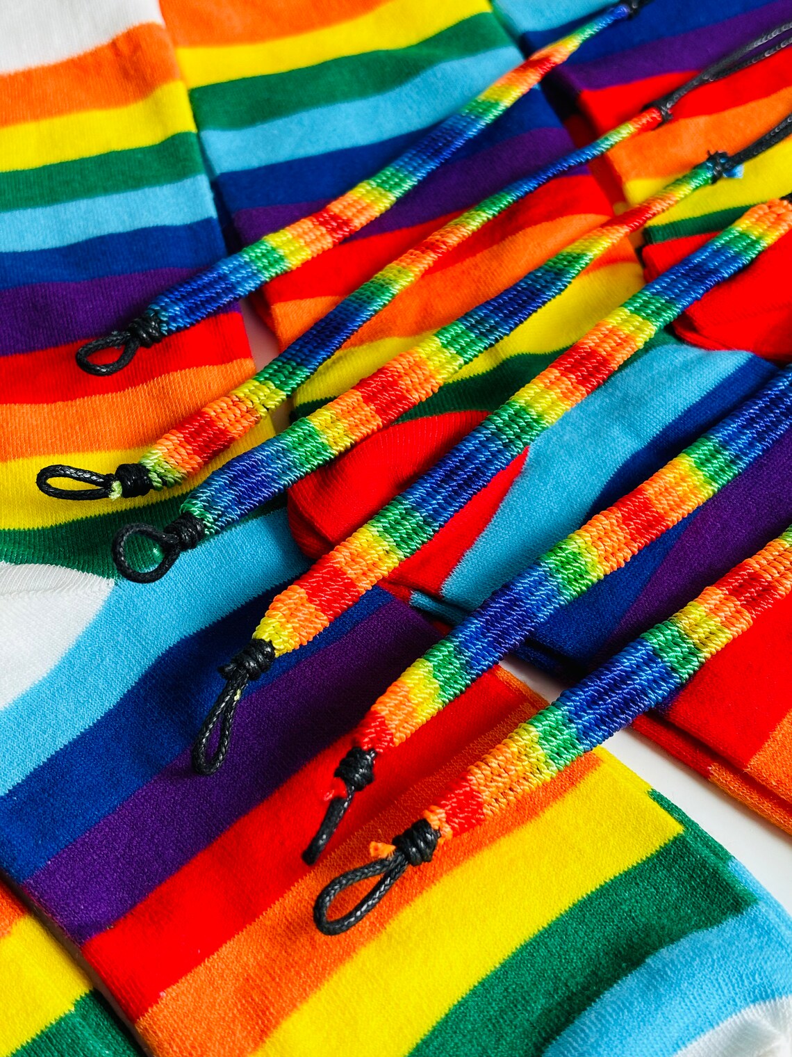 LGBTQ Rainbow Bracelet, Rainbow Jewelry, Pride Anklet, Queer Bracelets ...