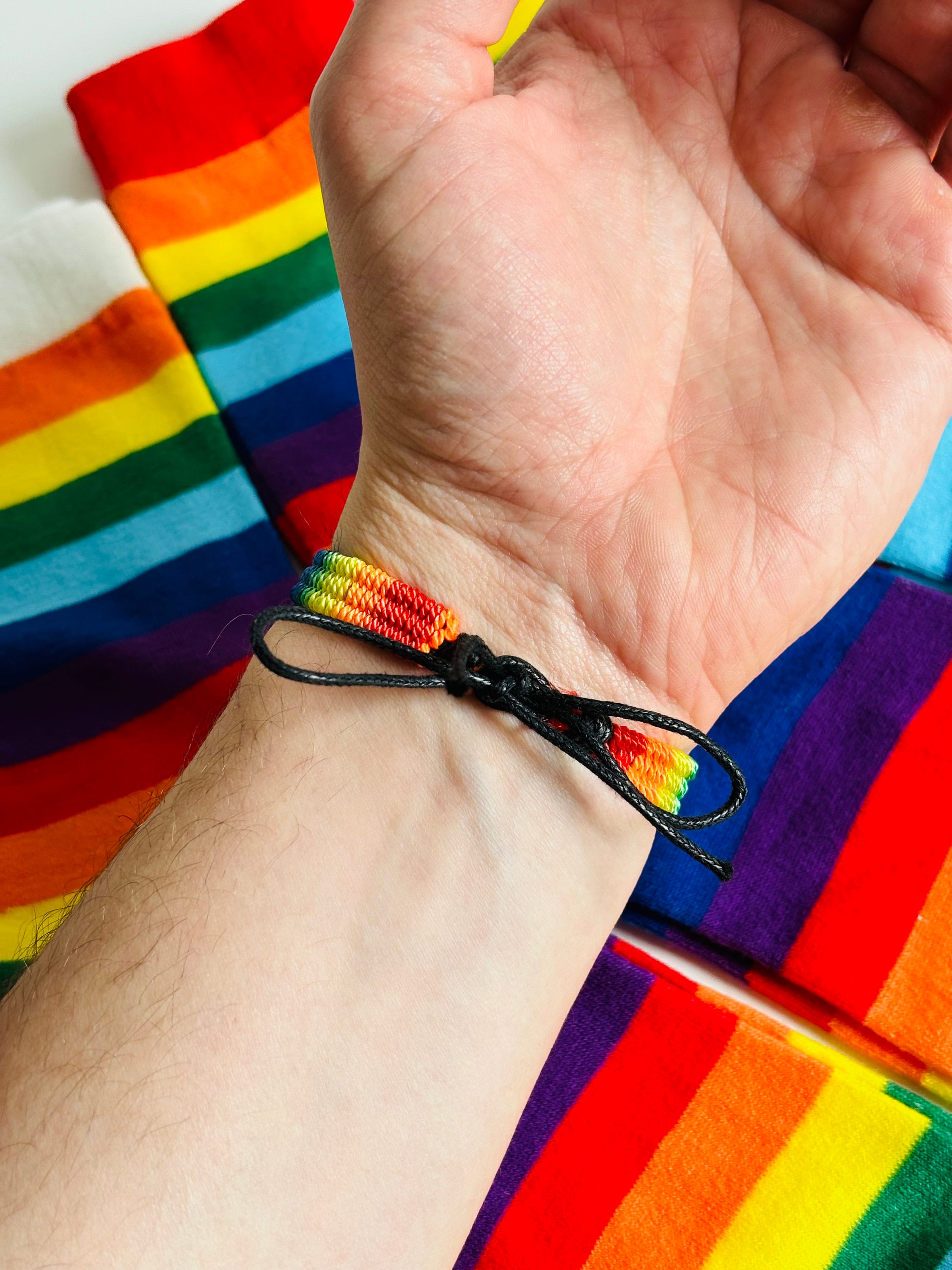 LGBTQ Rainbow Bracelet, Rainbow Jewelry, Pride Anklet, Queer Bracelets ...