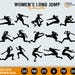 Women's Long Jump Svg, Clipart, Png, Dxf Silhouette, Eps Vector Cut ...