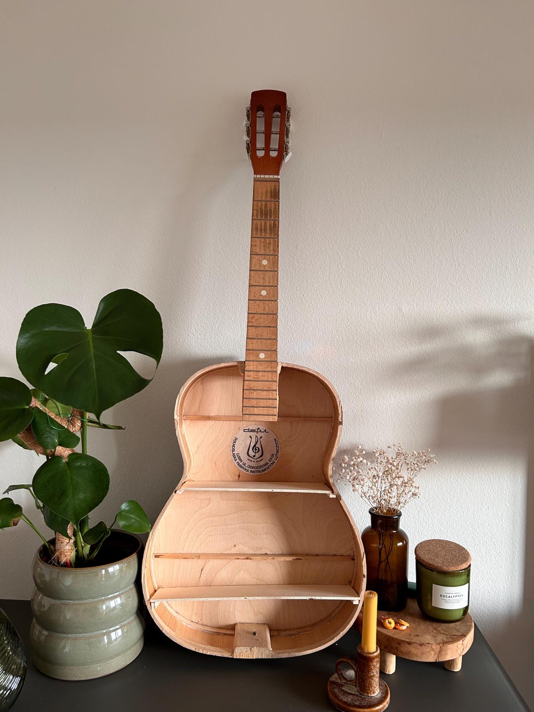 Guitar Shelf Wall Shelf Decoration Musical Instrument Case Shelf Shelf ...