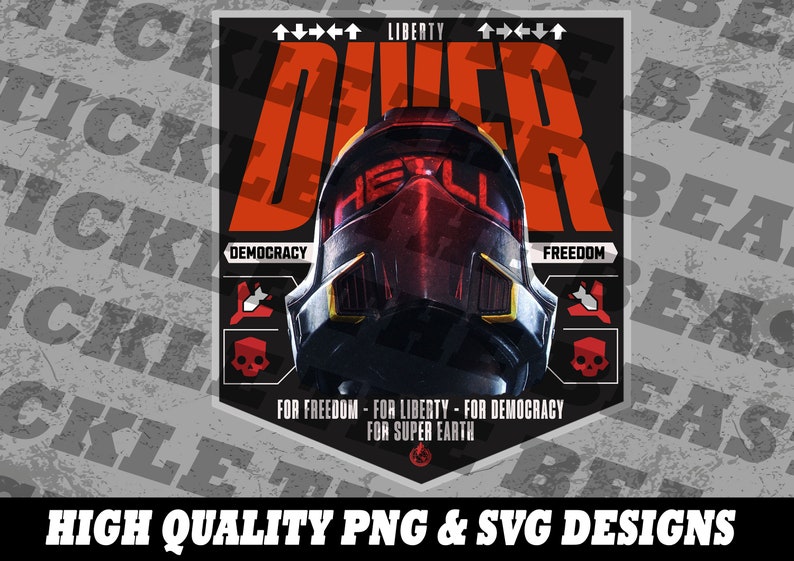 Helldivers 2 'democracy Freedom Liberty' PNG Design, Helldivers, DIY ...