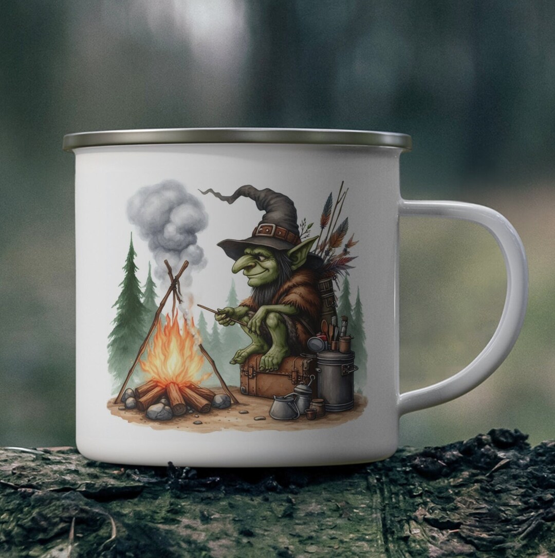 Camping Goblin Enamel Camping Mug 12oz, Camping Gift, Camp Accessory ...