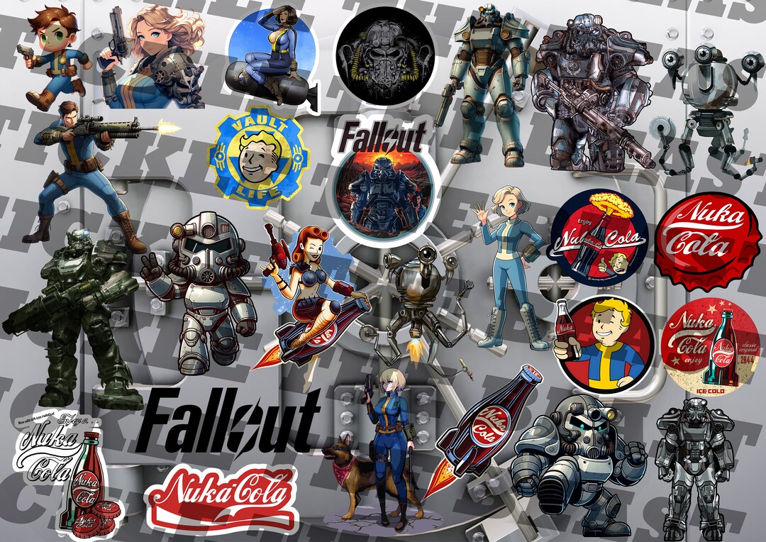 Fallout 26 Design PNG Bundle Wasteland Video Game DIY Shirt Decal ...