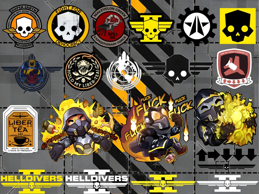 Helldivers Helldivers 2 20 Diseño PNG Paquete / DIY Camisa Calcomanía ...