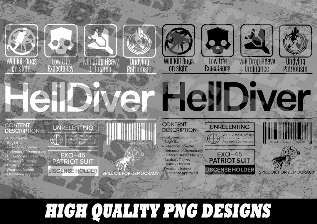 Helldivers 2 'contents May Include' PNG Design, Helldivers, DIY Shirt ...