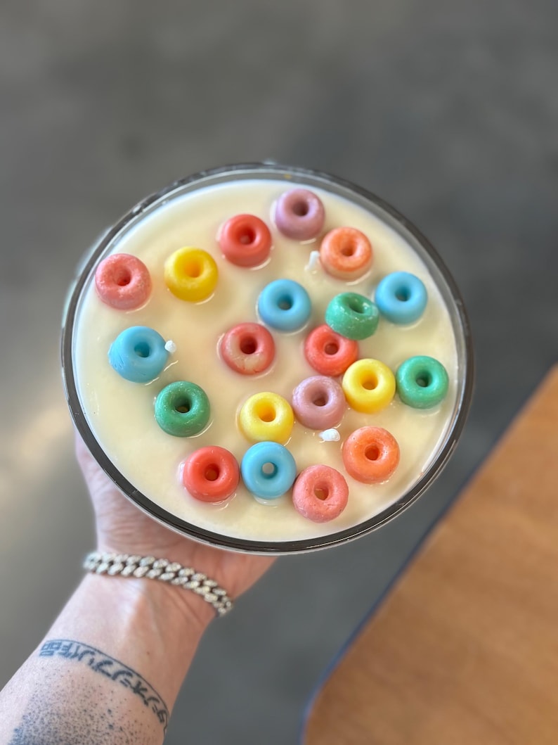 Fruit Loops Cereal Candle – 18oz Triple Wick | Apricot Coconut Wax ...